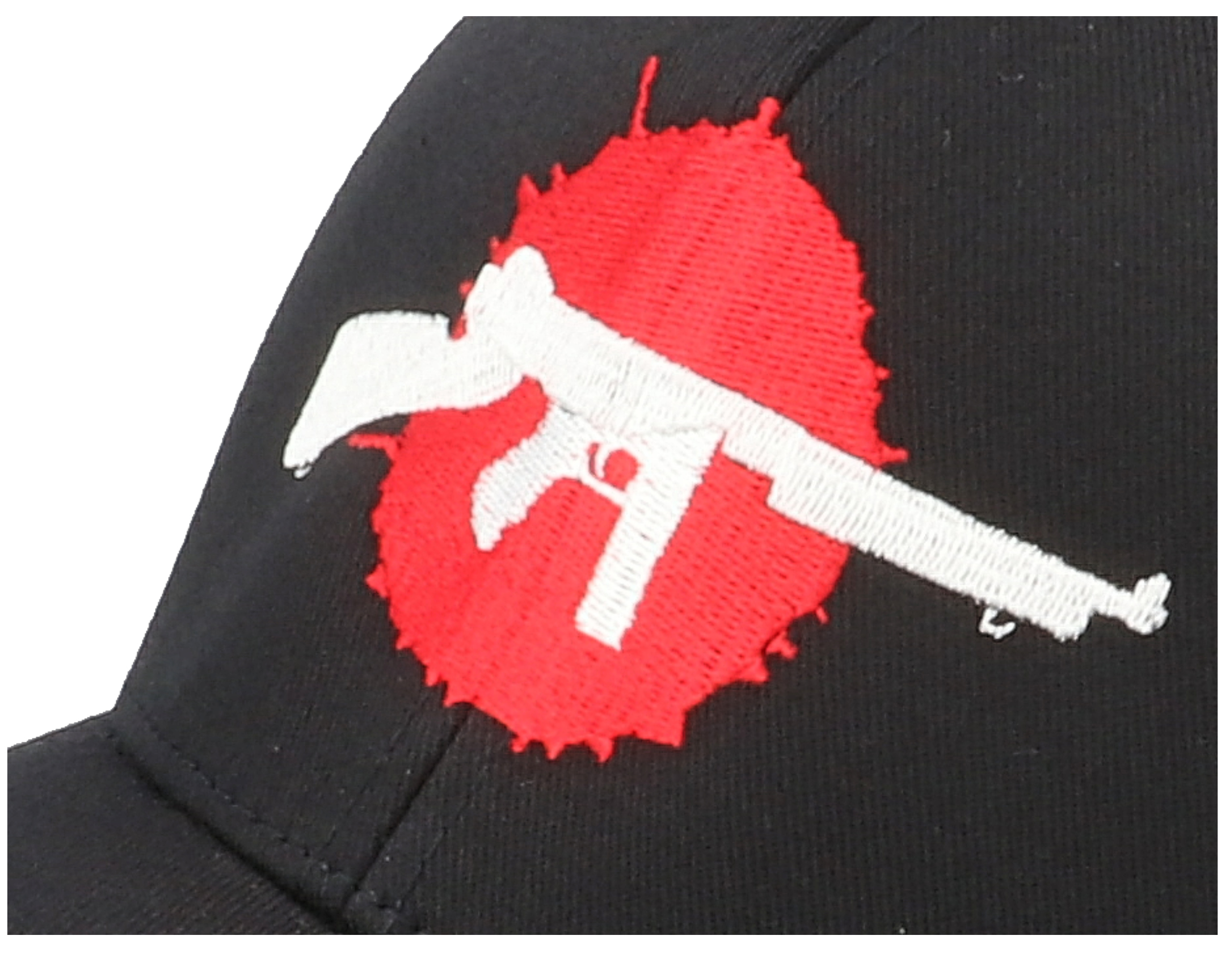 Bloody Tommy Gun Black Flexfit - GUNS n SKULLS caps - Hatstoreworld.com