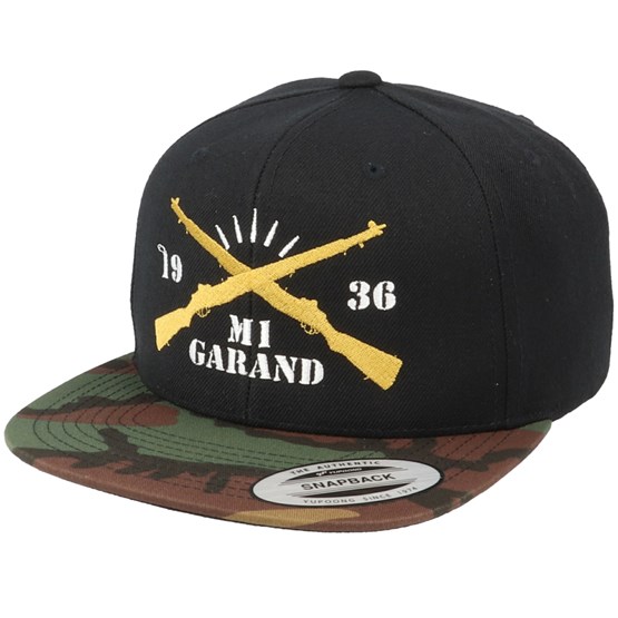 M1 Garand Black/Camo Snapback - GUNS n SKULLS caps - Hatstoreworld.com