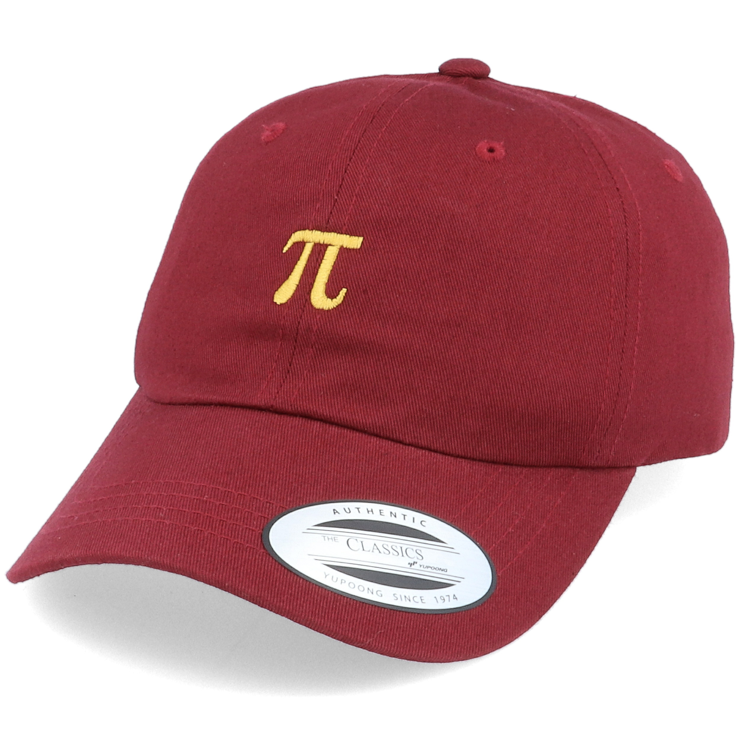 Pi Archimedes Constant Maroon Dad Cap - Iconic caps - Hatstoreworld.com