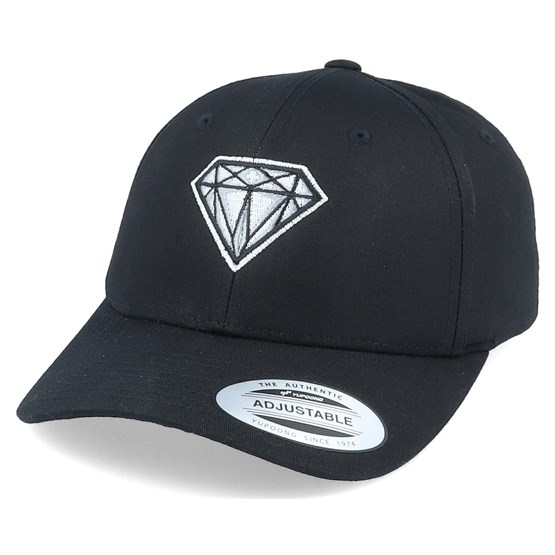 Diamond Gem Black Curved Adjustable - Iconic caps - Hatstoreworld.com